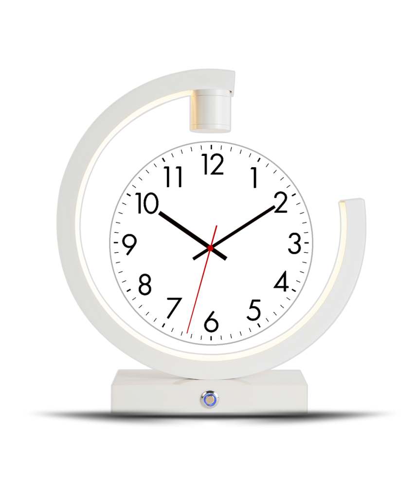 Complete set of white traditional magnetic levitation clock ...