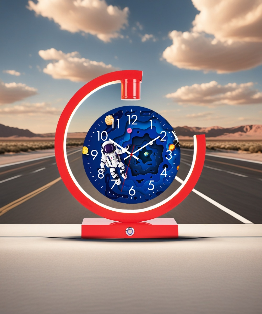 Astronaut themed magnetic levitation clock – Magnetic levitation clock